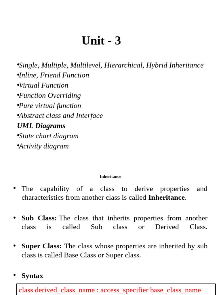 C++ Inheritance and Polymorphism Guide | PDF | Inheritance (Object ...