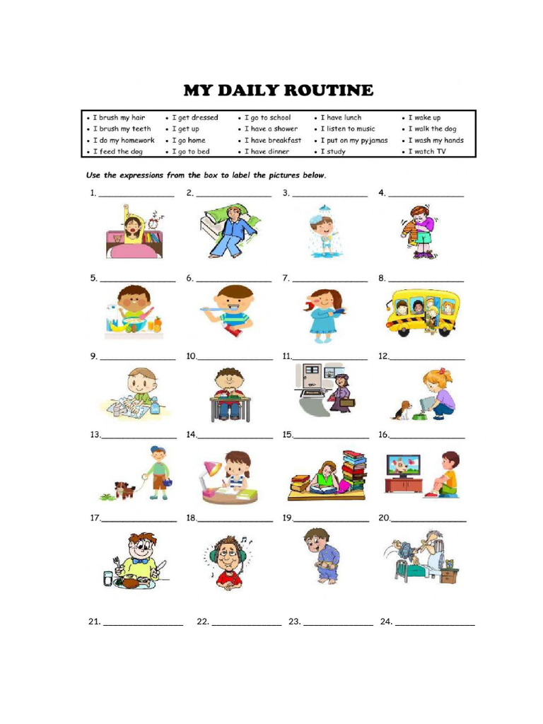 Daily-Routine Activities | PDF