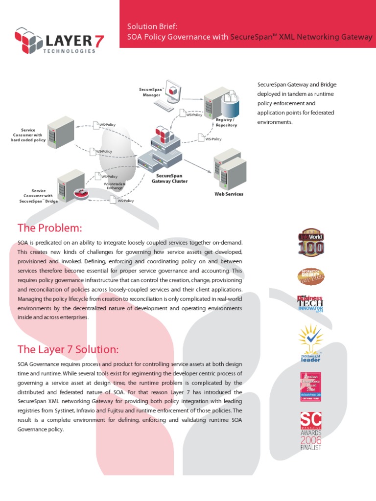 SecureSpan SOA Gateway For Policy Governance | PDF | Service Oriented ...