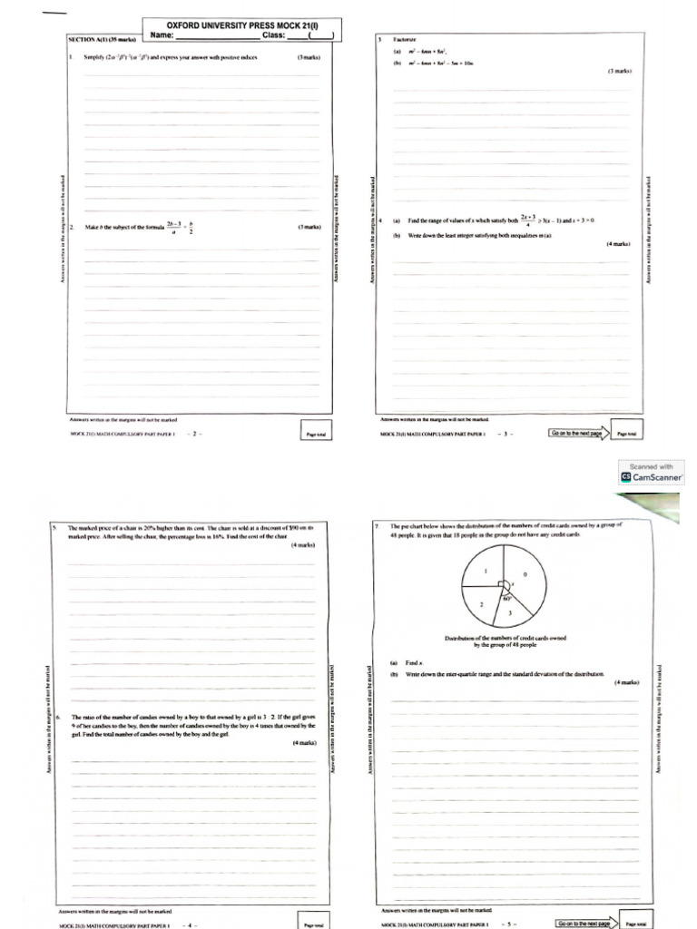 Math Mock Oxford 21 | PDF