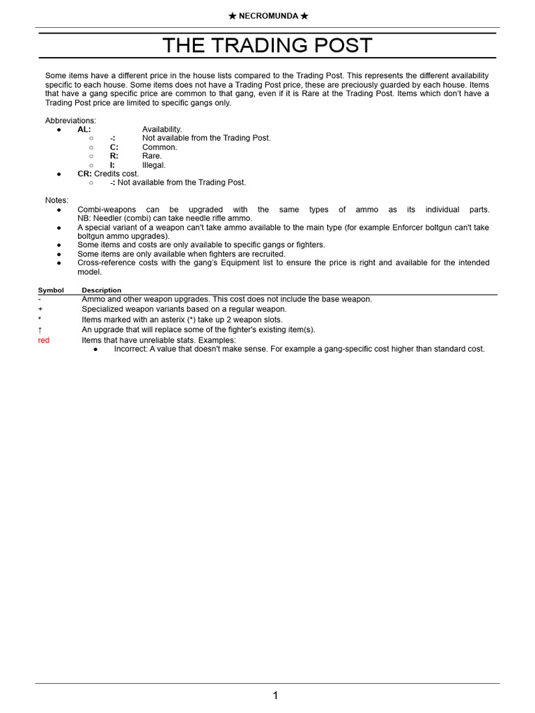 Necrodamus (Trading Post, Armoury and Traits) | PDF