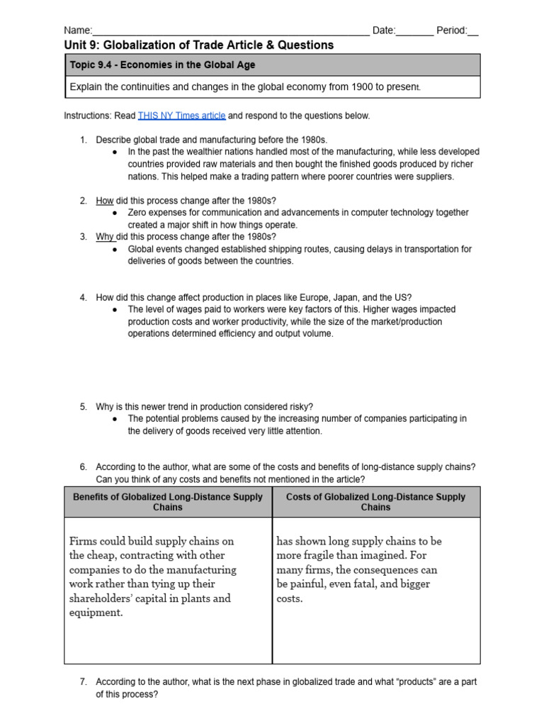 Evolution of Global Trade Dynamics | PDF | Globalization | Economic ...