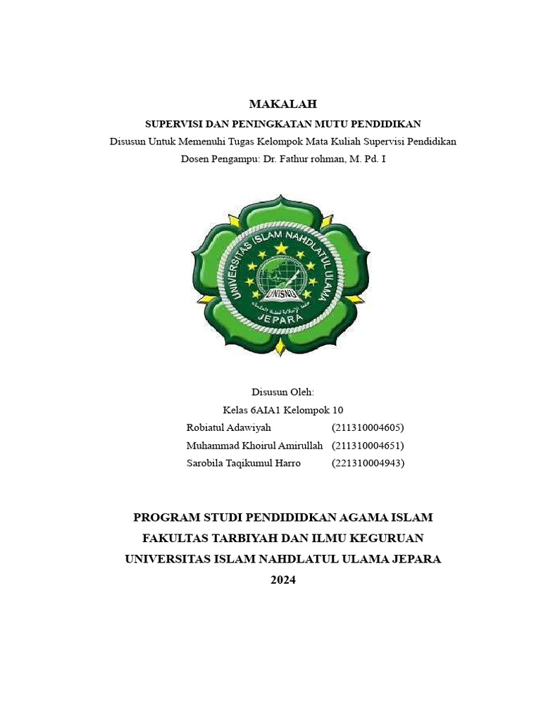 Mutu Pendidikan | PDF