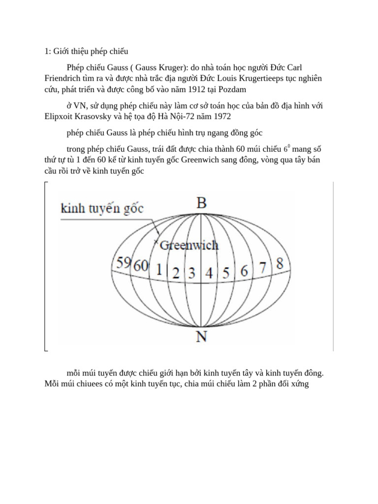 phép chiếu Gauss | PDF