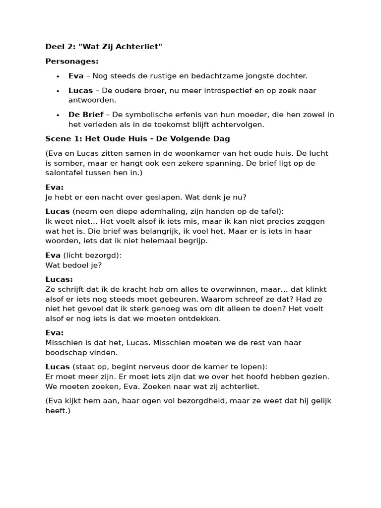 random script scene 1 deel 2 | PDF