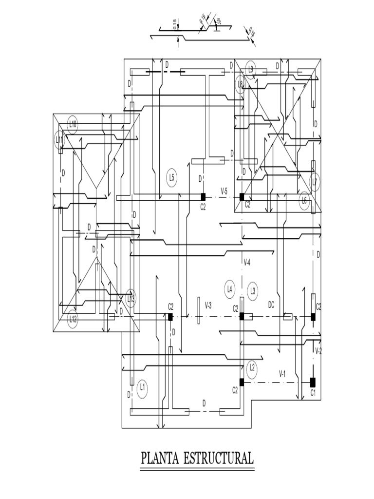 Ejemplo de Planta Estructural | PDF