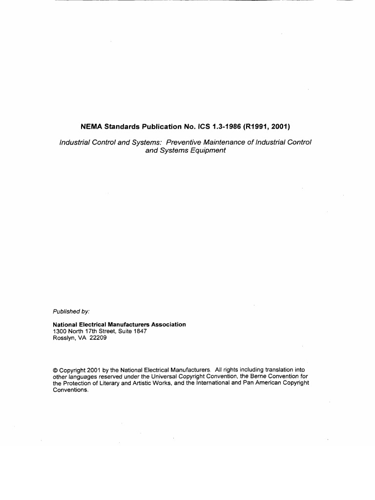 NEMA ICS 1.3 Industrial Controls and Systems | PDF