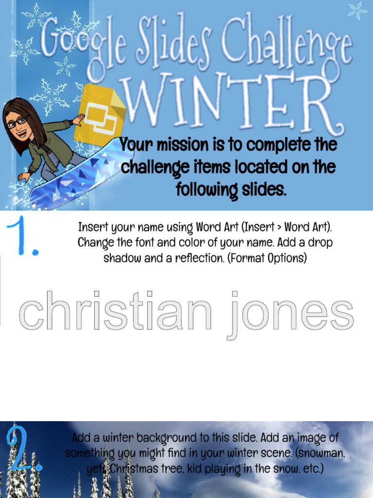 Google Slides - Winter Theme | PDF