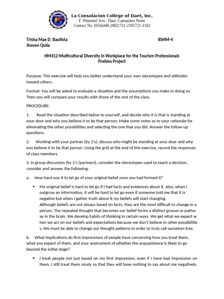 HM412 PrelimsProject Bautista Quila | PDF | Psychological Concepts ...