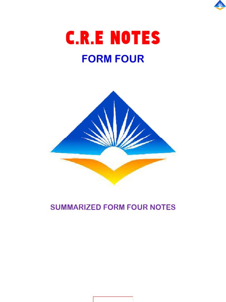 CRE FORM FOUR NOTES | PDF | Marriage | Wife