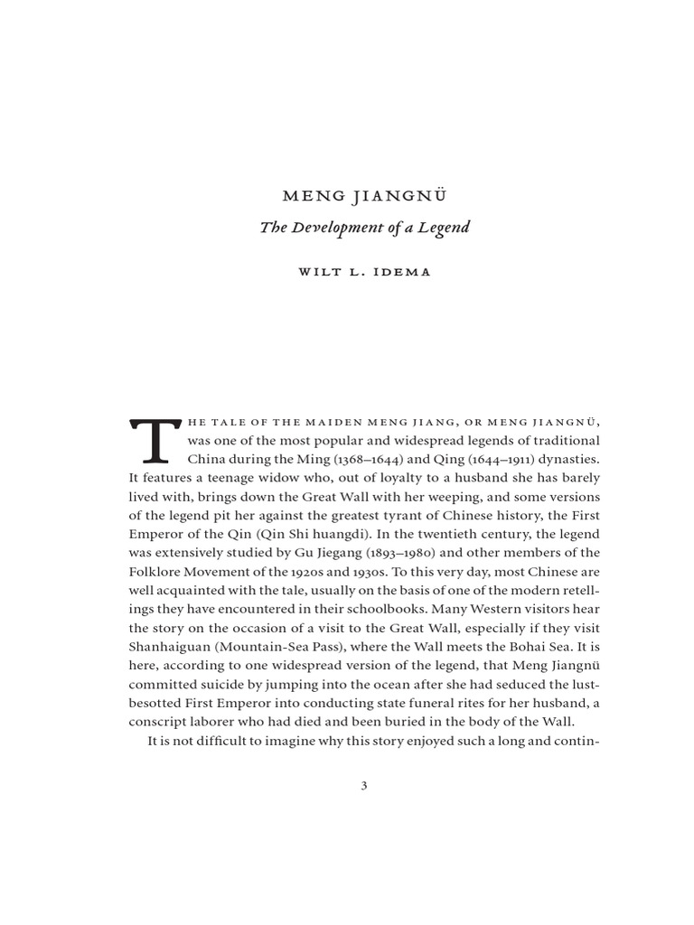 3. compulsory reading Meng Jiangnü Brings down the Great Wall Wilt ...