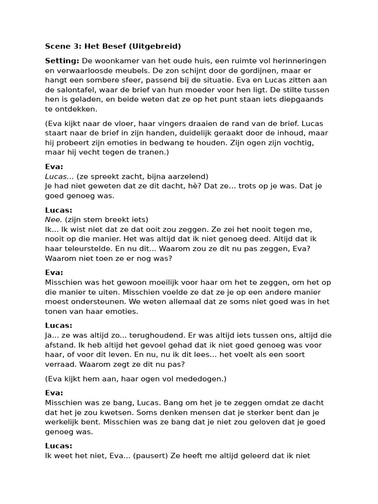 random script scene 3 (uitgebreider) deel 1 | PDF