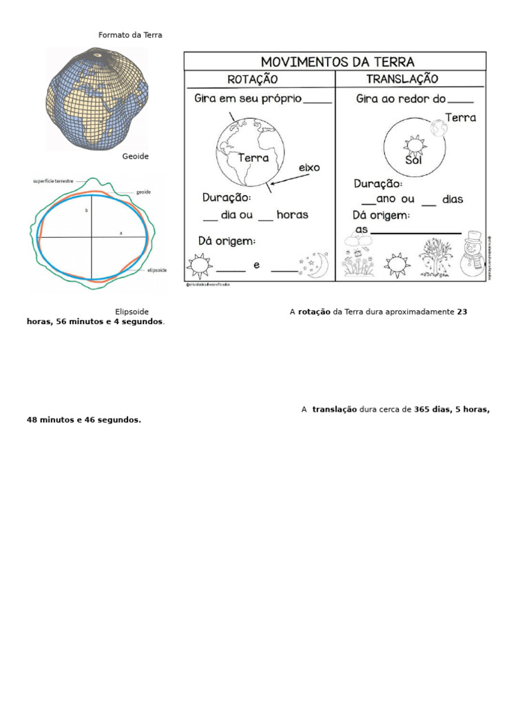 Formato Da Terra e Seus Movimentos | PDF