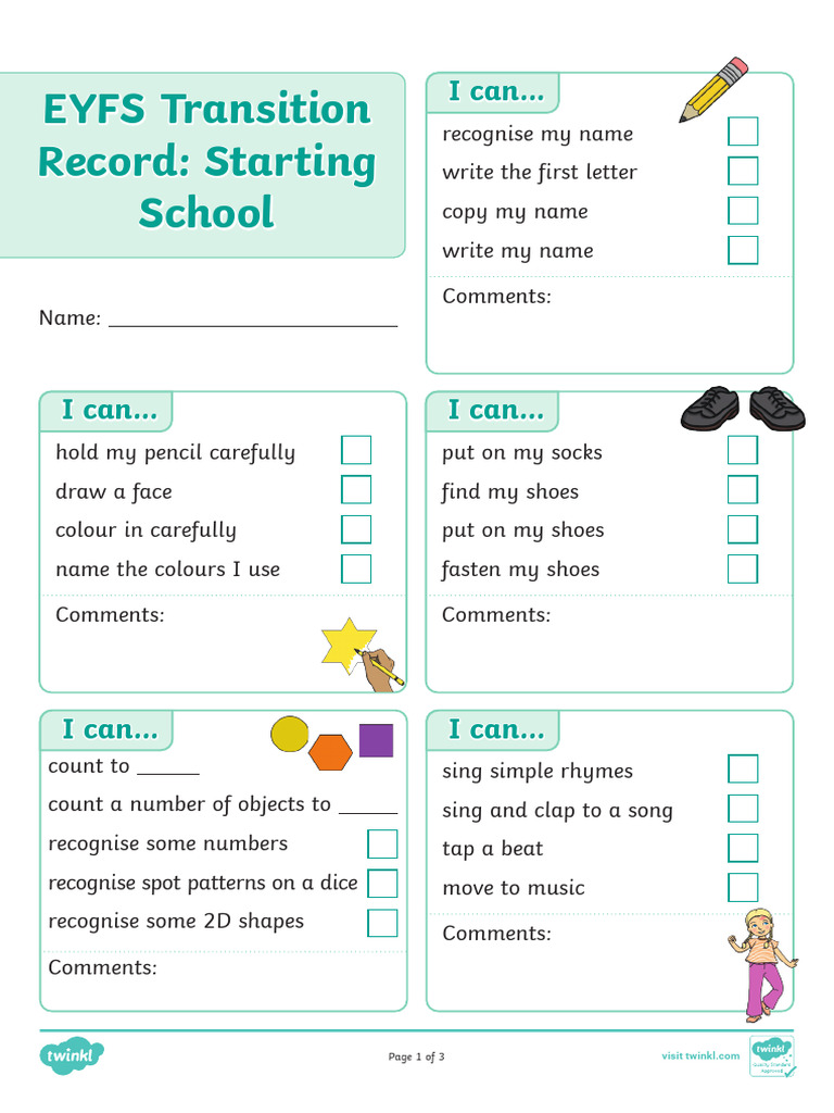 School Readiness Checklist | PDF