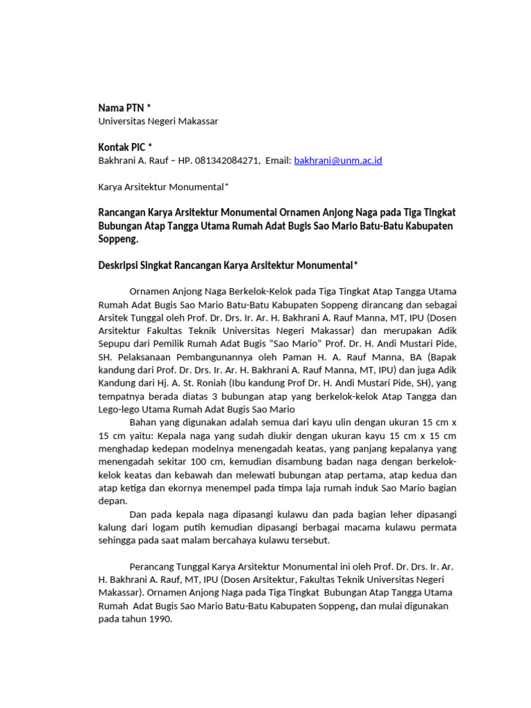 Ornamen Anjong Naga Atap Tangga lego-lego Sao Mario[1] | PDF