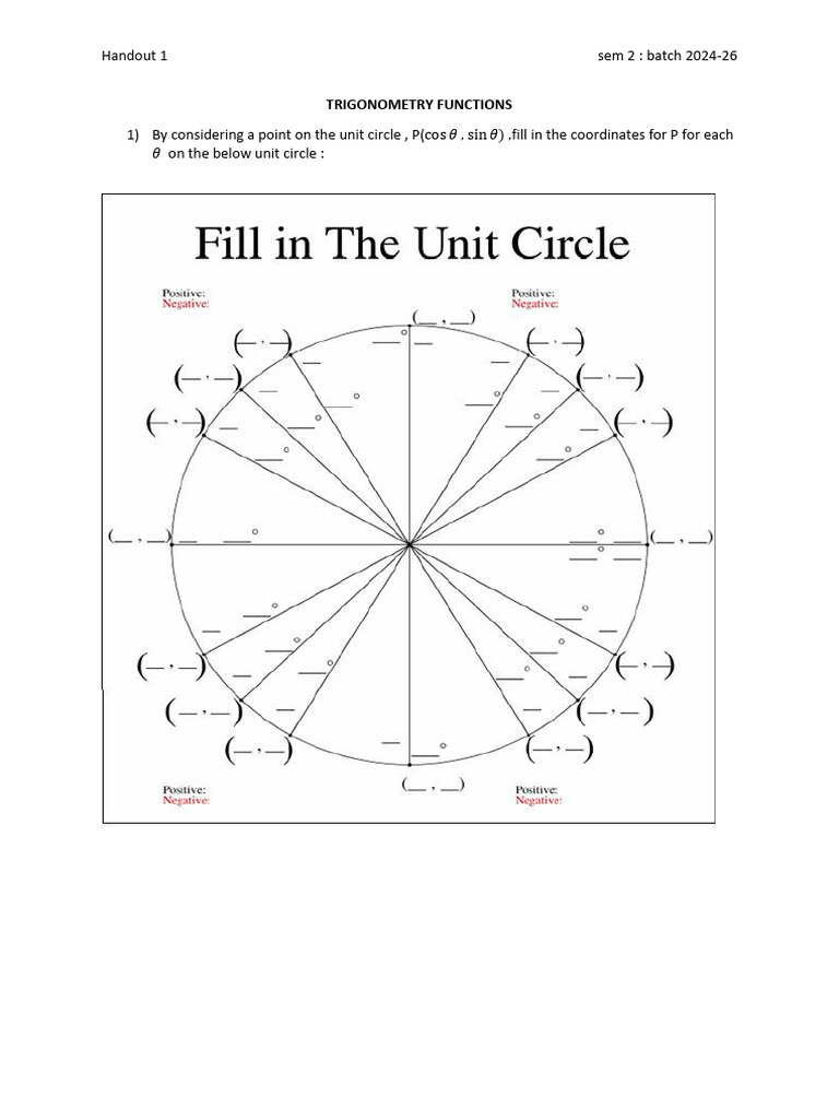 1 TRIGONOMETRY FUNCTIONS | PDF