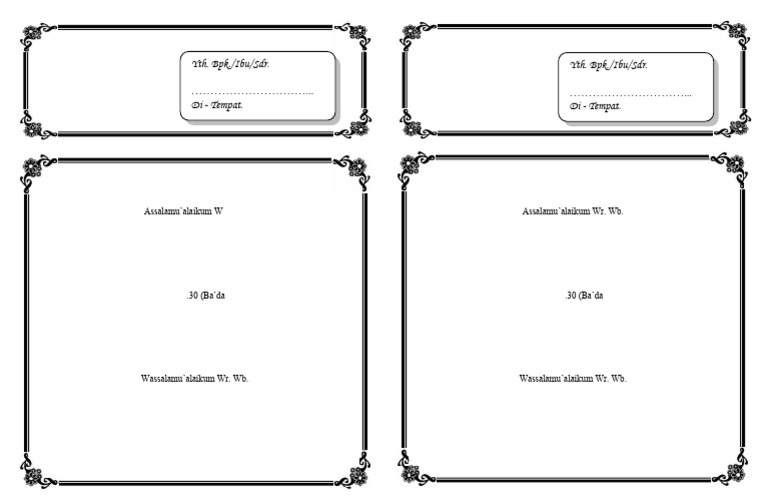 Template Undangan Tahlil Editable | PDF