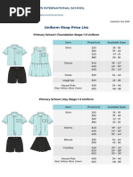 Uniform - Price List | PDF