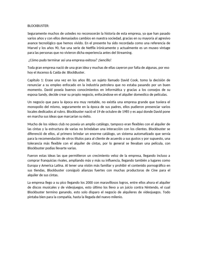 BLOCKBUSTER | PDF | Netflix