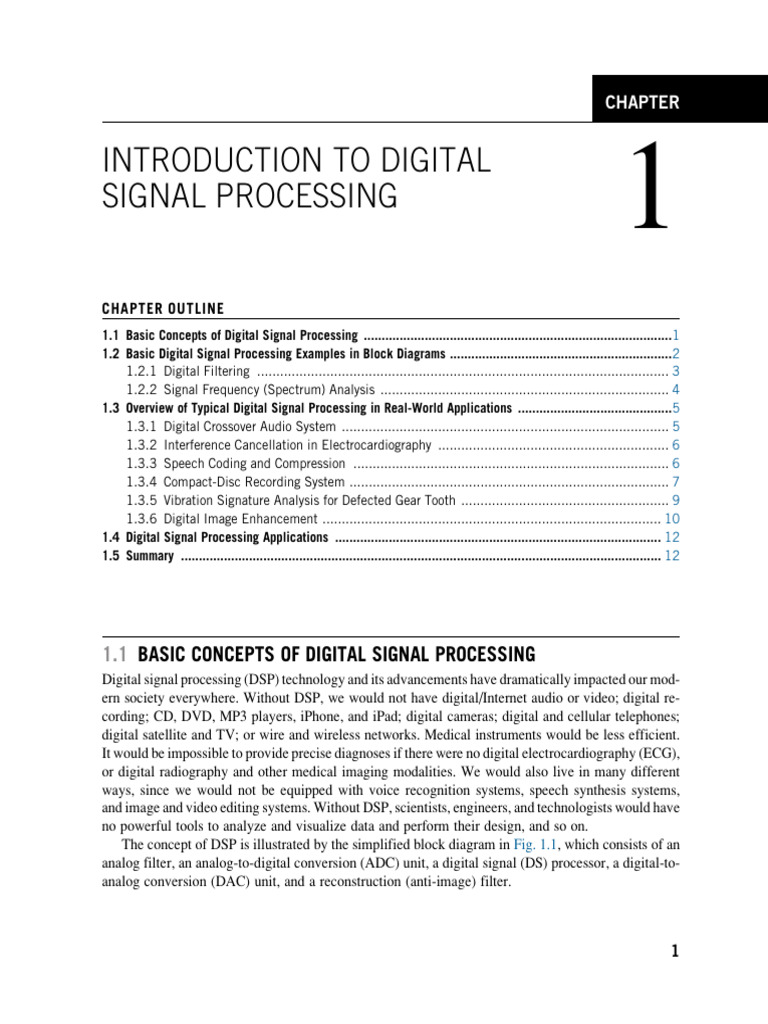 Introduction to Digital Signal Processing | PDF | Digital Signal ...