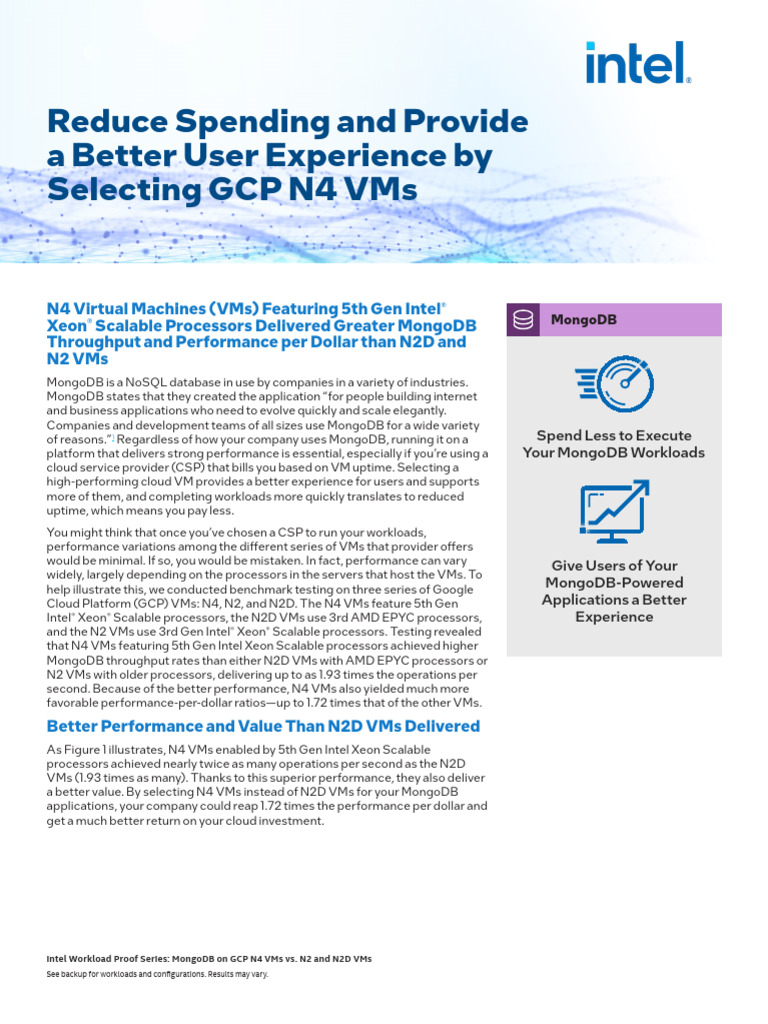 Mongodb On GCP n4 Vms Vs | PDF | Virtual Machine | Scalability