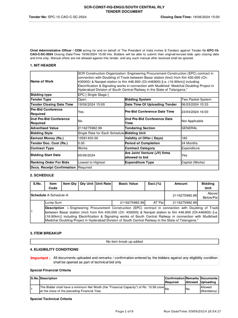 Basar Station - Navipet Station | PDF | Indemnity