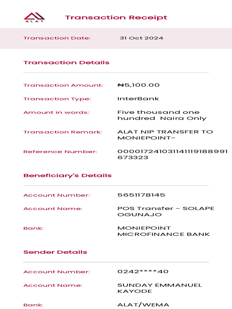 Transaction Receipt | PDF
