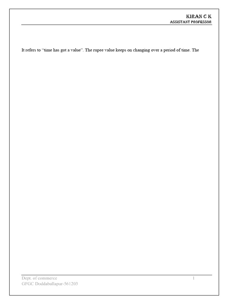 Unit 2 Time Value of Money | PDF | Time Value Of Money | Present Value