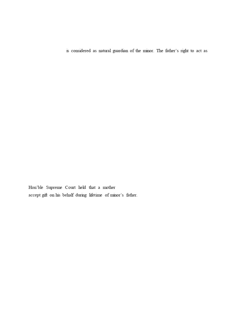 Natural Guardian and Testamentary Guardian | PDF