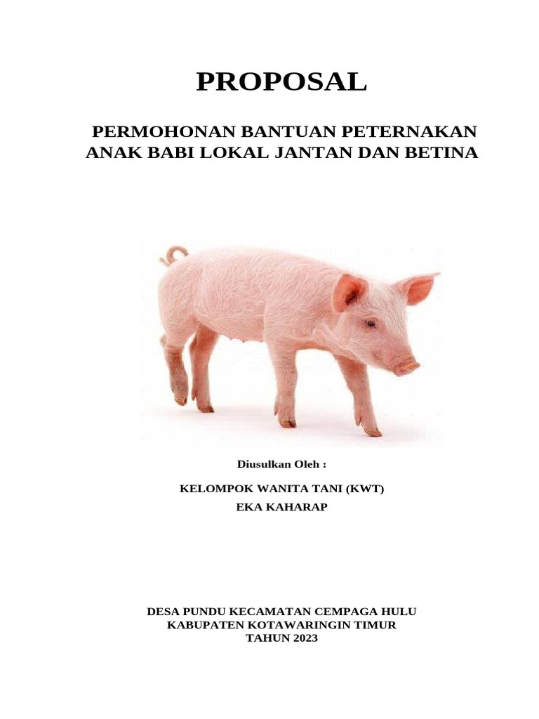PROPOSAL Ketikan Babi | PDF