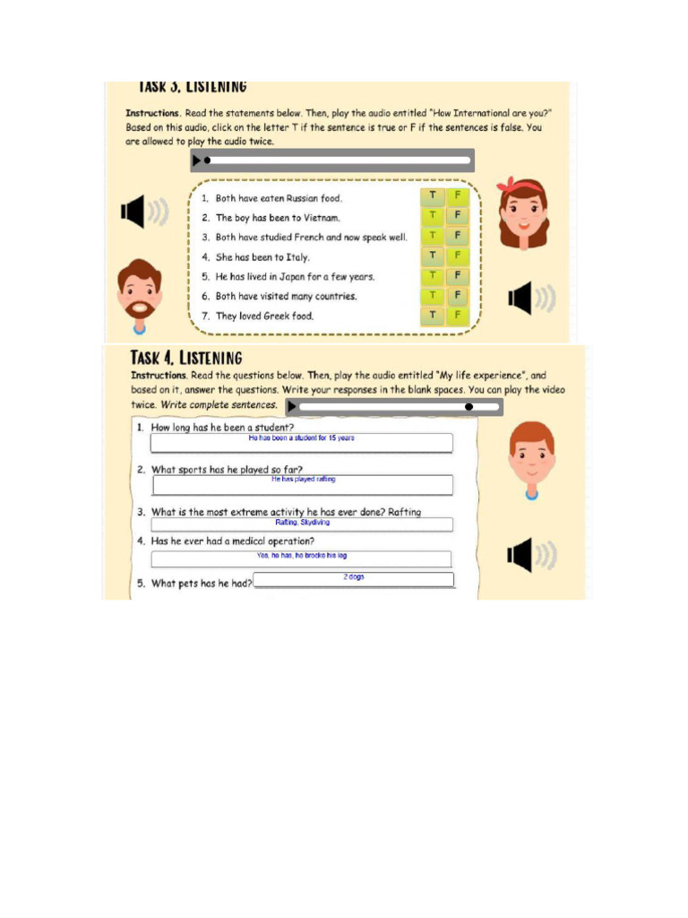 Listening- Present Perfect_research papers, presentations | PDF