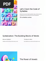 Syllabication of Filipino Words | PDF | Syllable | Consonant