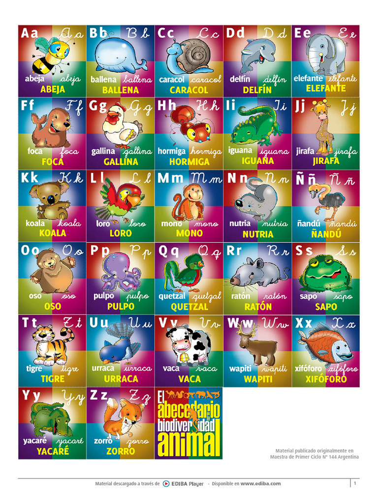 Abecedario de Animales para Niños | PDF