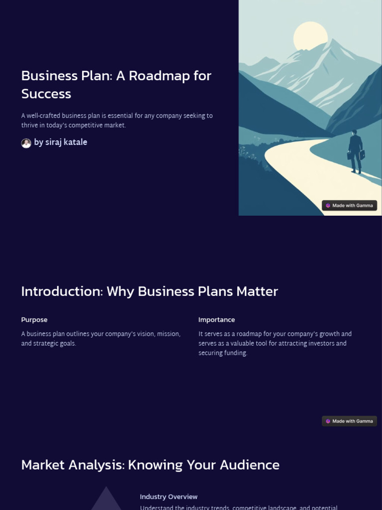 Business-Plan-A-Roadmap-for-Success | PDF | Marketing | Business