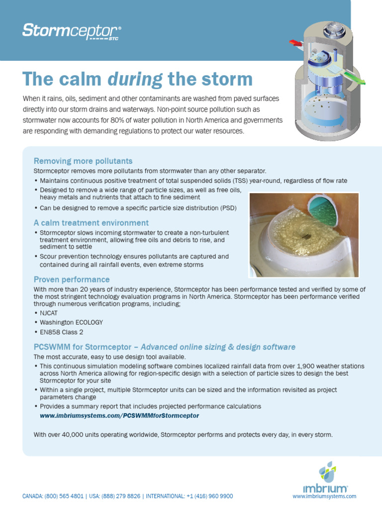 Stormceptor STC Product Sheet | PDF | Water Pollution | Stormwater