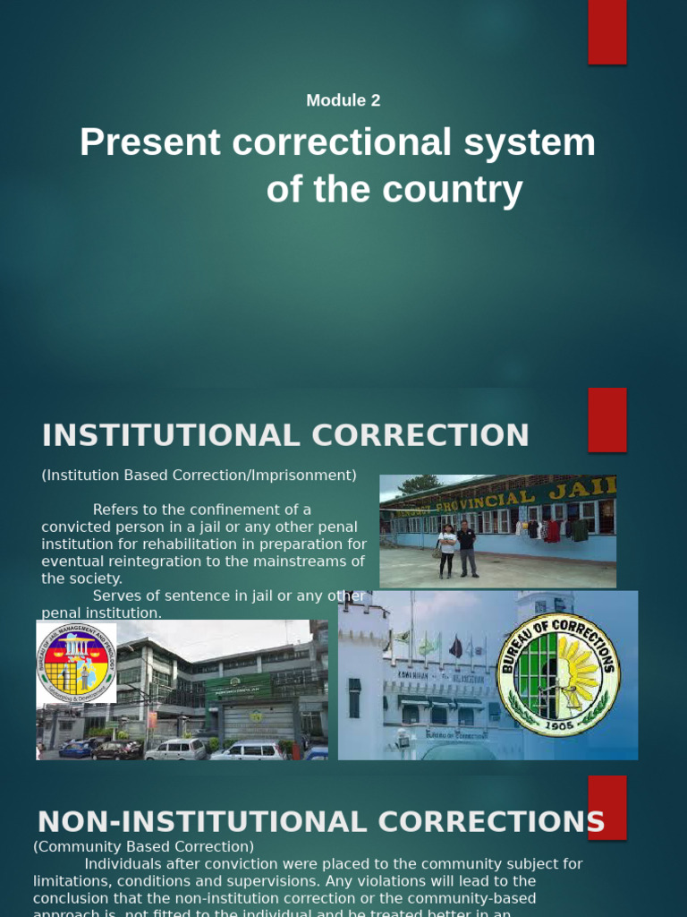 Module 2 Present Correctional System | PDF | Parole | Prison