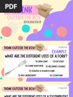 Think Outside The Box Thursday | PDF | Cognition | Applied Psychology