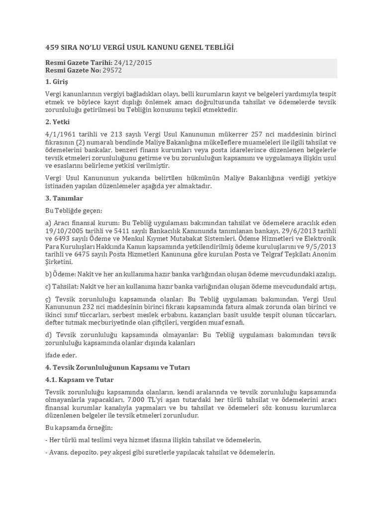 459 Sira No Vuk Tebli̇ği̇ | PDF