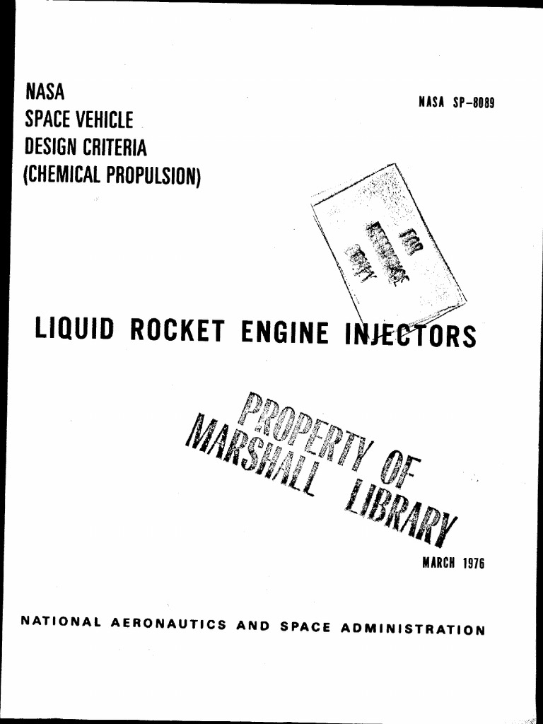 Liquid Rocket Injectors NASA | PDF | Rocket Propellant | Rocket Engine