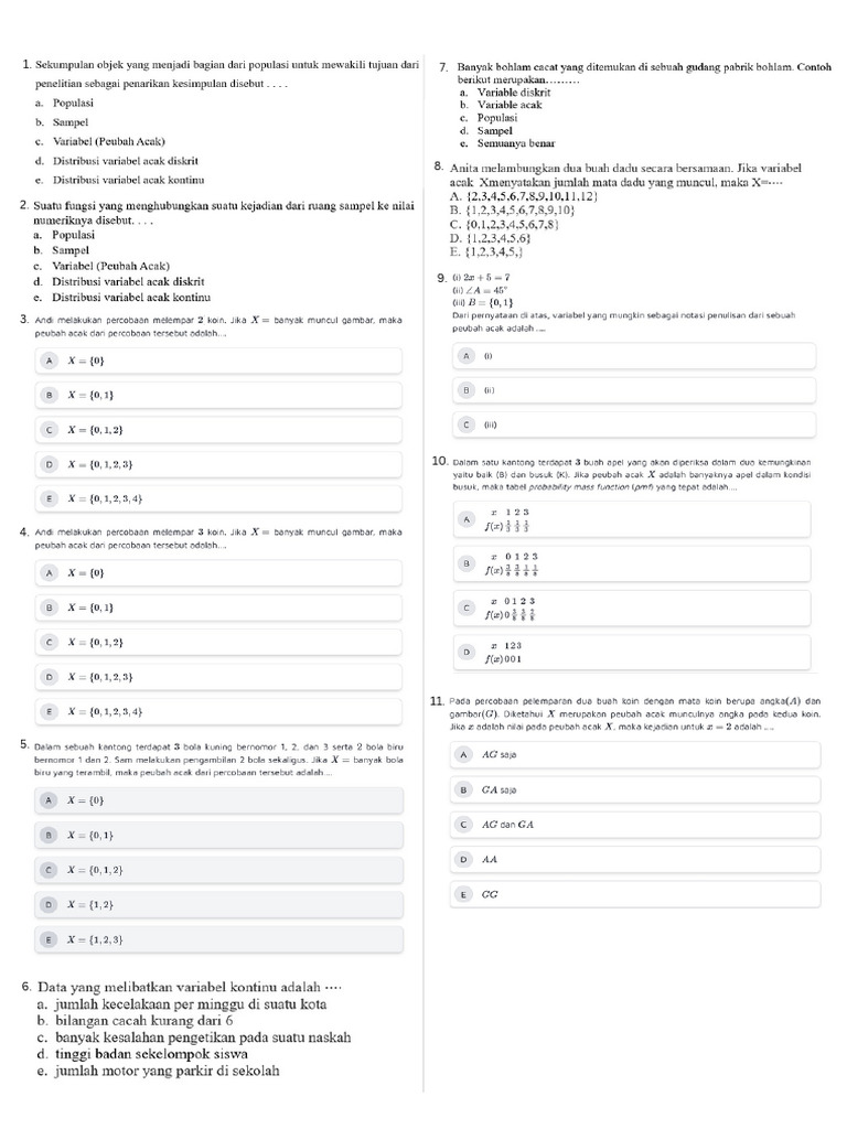 Soal Latihan Kelas XII | PDF