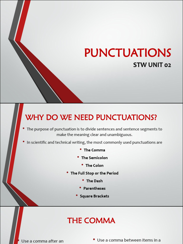 STW - 2 - 1 - Punctuations in STW | PDF | Comma | Punctuation