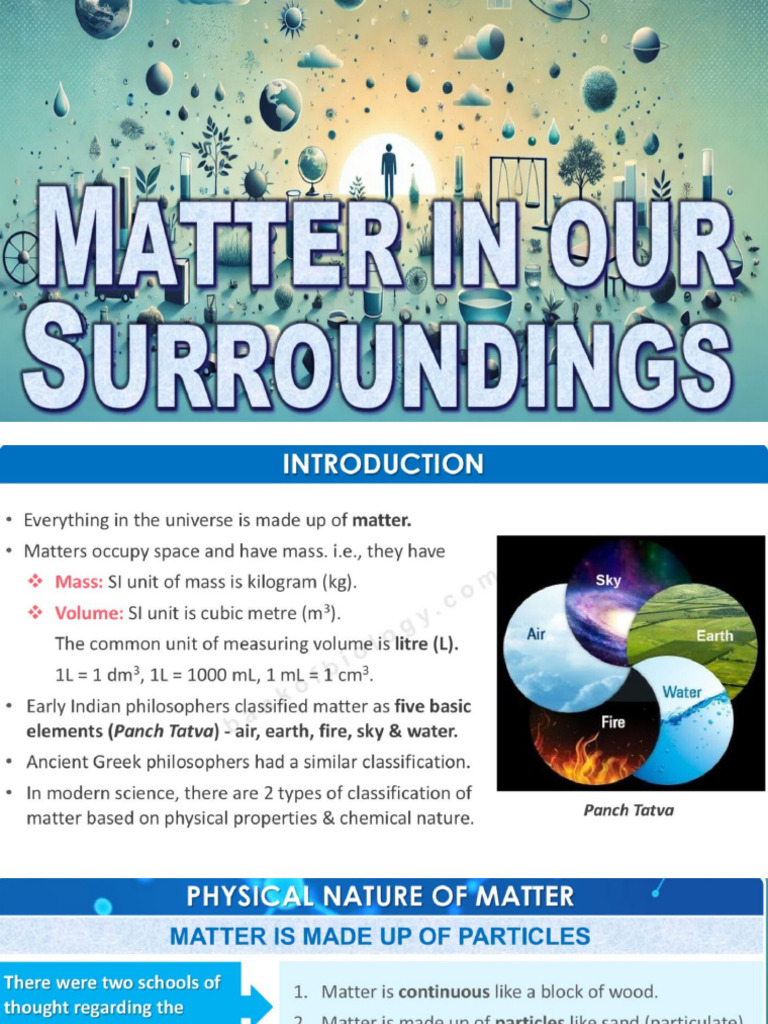 Matter in Our Surroundings - PPT | PDF