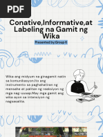 Grade 11 - Conative, Informative at Labeling Na Gamit NG Wika | PDF