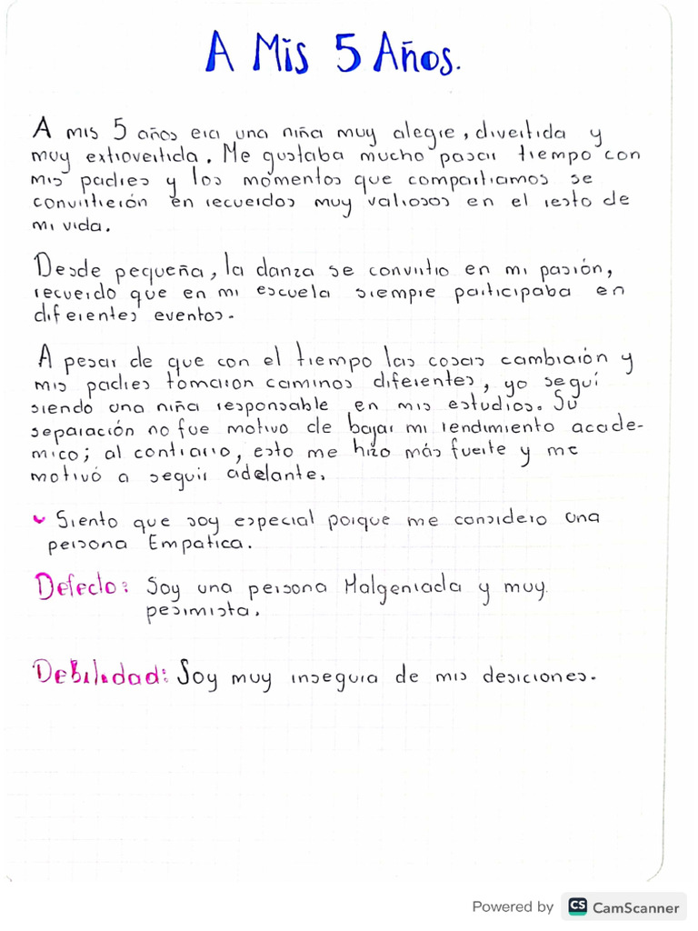 A Mis 5 Años | PDF