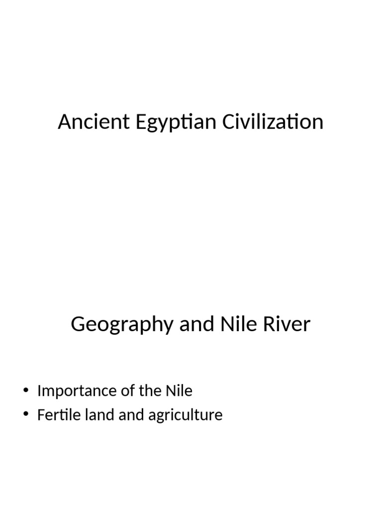 Ancient Egyptian Civilization | PDF