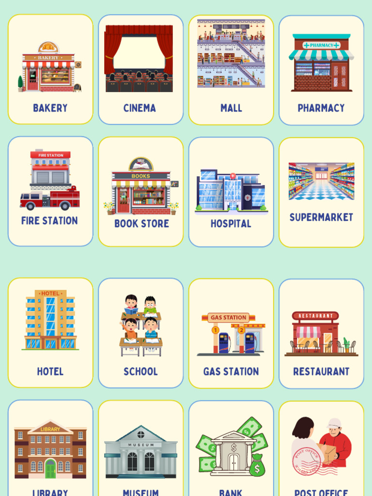 Places in A Town Game | PDF