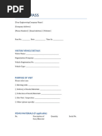 Visitor Gate Pass Template | PDF