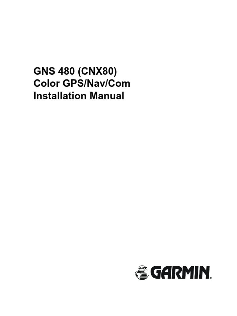 GNS480_InstallationManual | PDF | Avionics | Global Positioning System