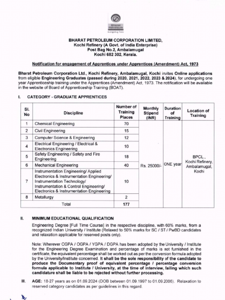 Advt - Grad APP - Eng 2024-25 | PDF