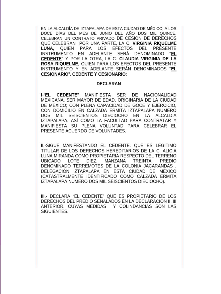 CONTRATO CLAU PARA IMPRIMIR | PDF | Propiedad | Ley común